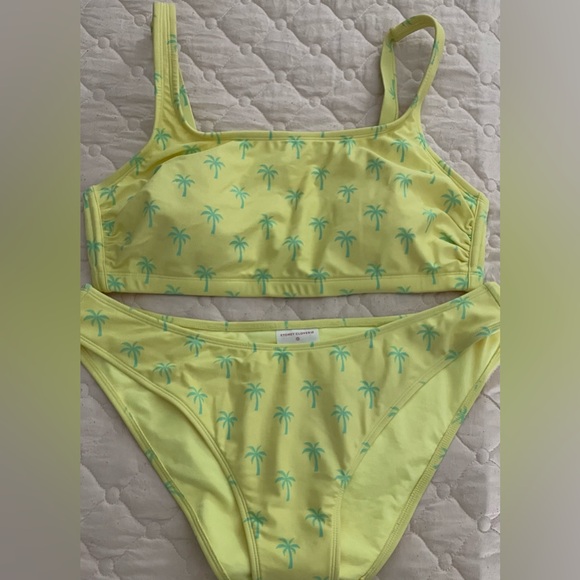 Stoney Clover Lane | Swim | Yellow Bikini With Palm Tree Print | Poshmark